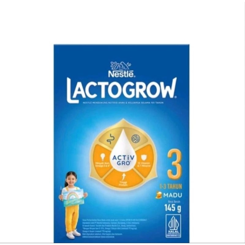 Jual Nestle LACTOGROW 3 MADU (145gr) Usia 1-3 Tahun | Shopee Indonesia