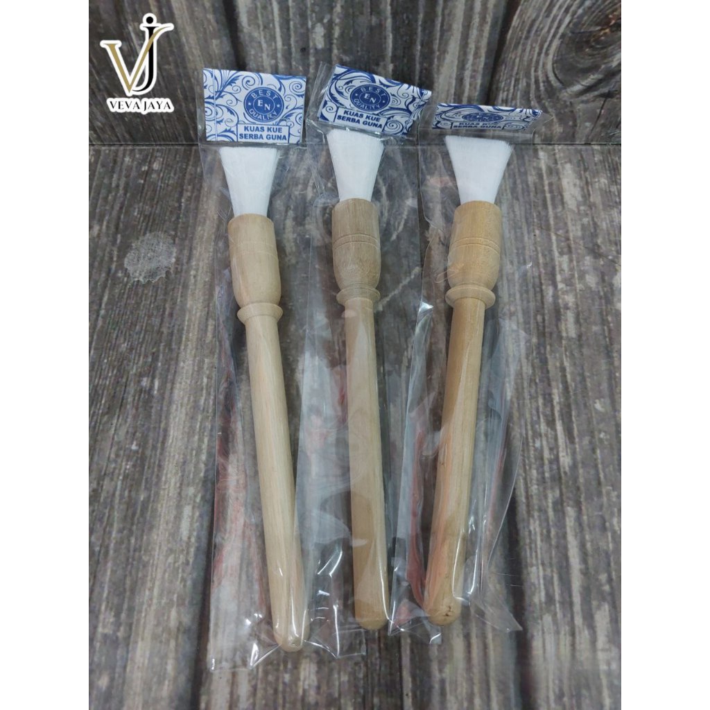 Jual Kuas kue kering nastar serabut gagang kayu/ kuas gagang plastik ...