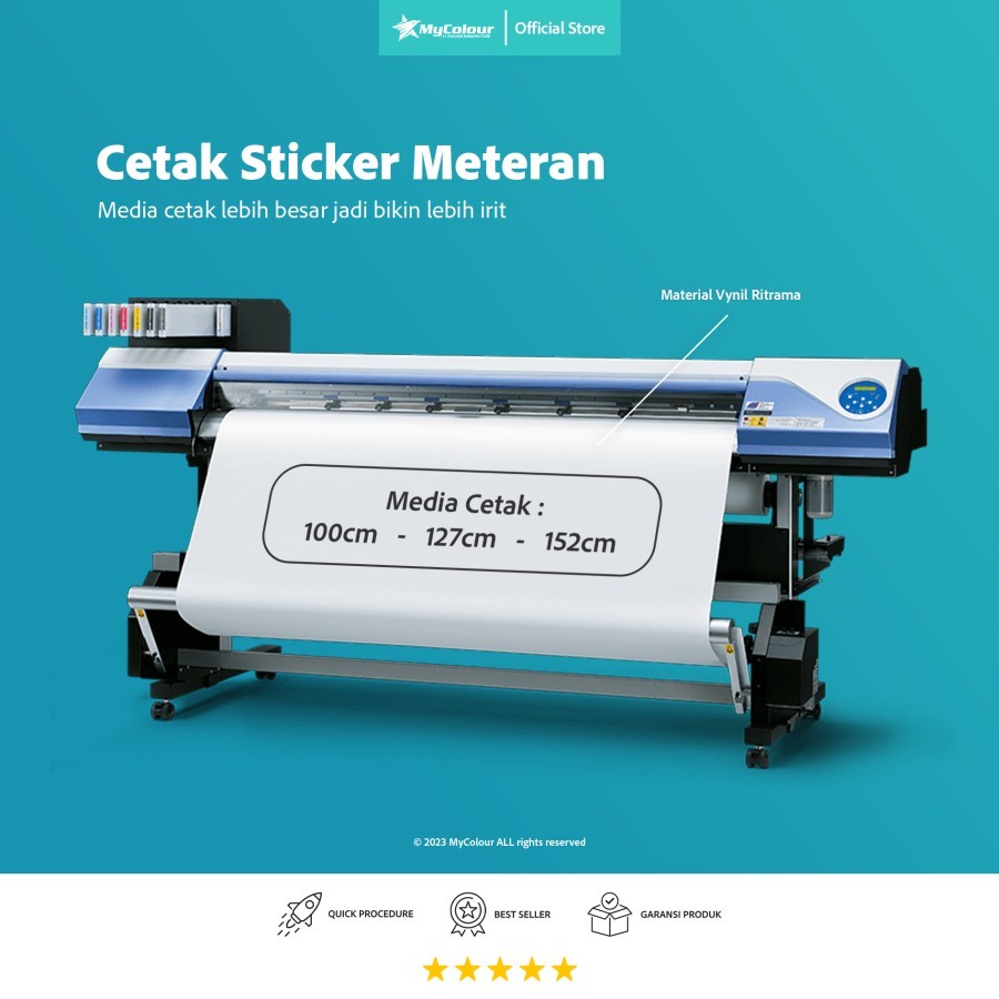 Jual Cetak Sticker Vinyl Ritrama Meteran Indoor Outdoor - Lebar 152cm ...