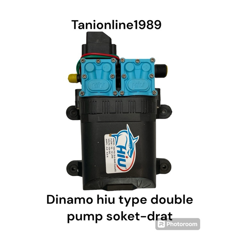 Jual Pompa air DOUBLE dc 12 volt hiu 12 LPM 138 psi 12v 12 v double ...