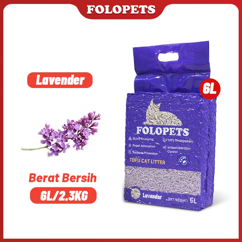 Jual FOLOPETS Tofu Cat Litter Pasir Gumpal Kucing 6 Litter | Shopee Indonesia