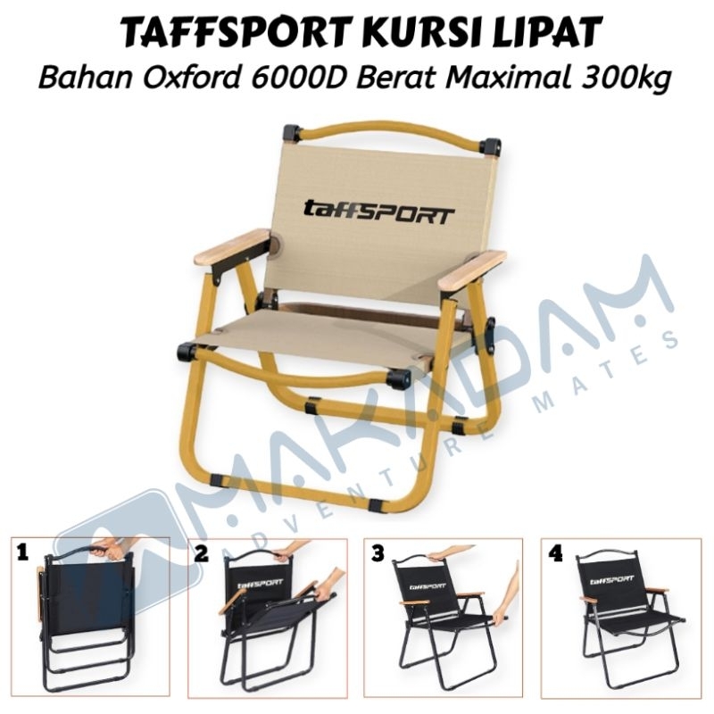 Jual Taffsport Kursi Lipat Camping Piknik Mancing Campervan Outdoor Portable Foldable Oxford ...