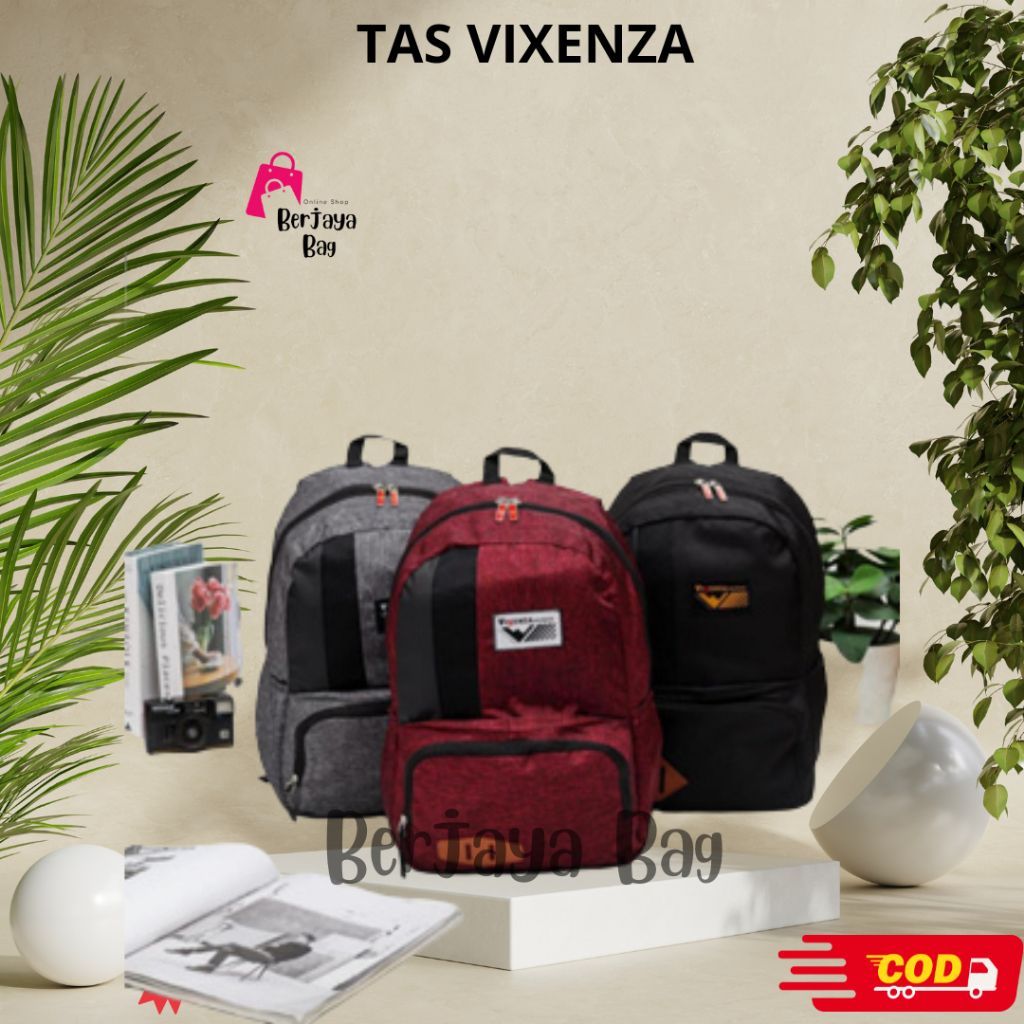 Jual TAS Ransel MEREK VICENZA, TAS SEKOLAH SD, SMP SMA (WARNA HITAM ABU ...