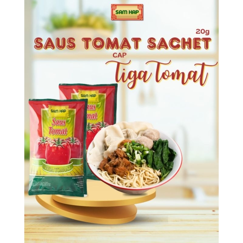 Jual SAMHAP Saus Tomat Sachet | SAMHAP Saus Sachet 20g | Shopee Indonesia