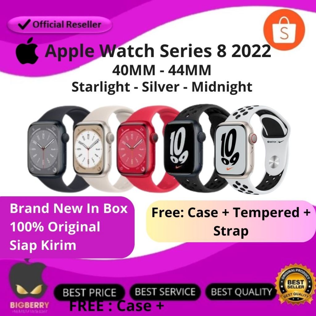 Jual Apple Watch Series 8 2022 41mm 45mm Nike iWatch Midnight Starlight ...