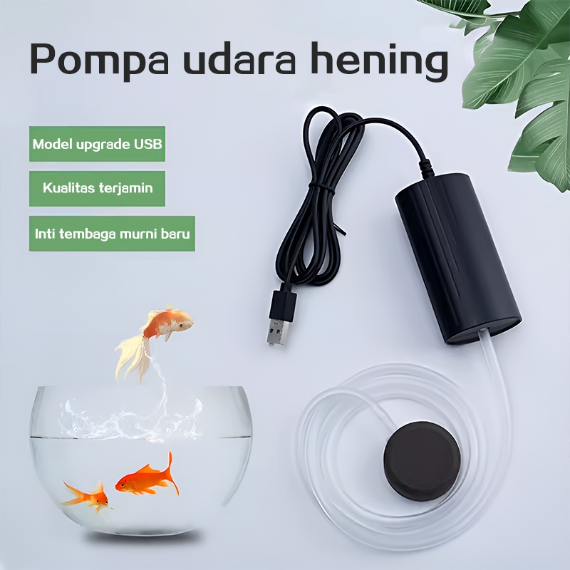 Jual Pompa Udara Aquarium USB Aerator/ Akuarium Ikan Airator Gelembung ...
