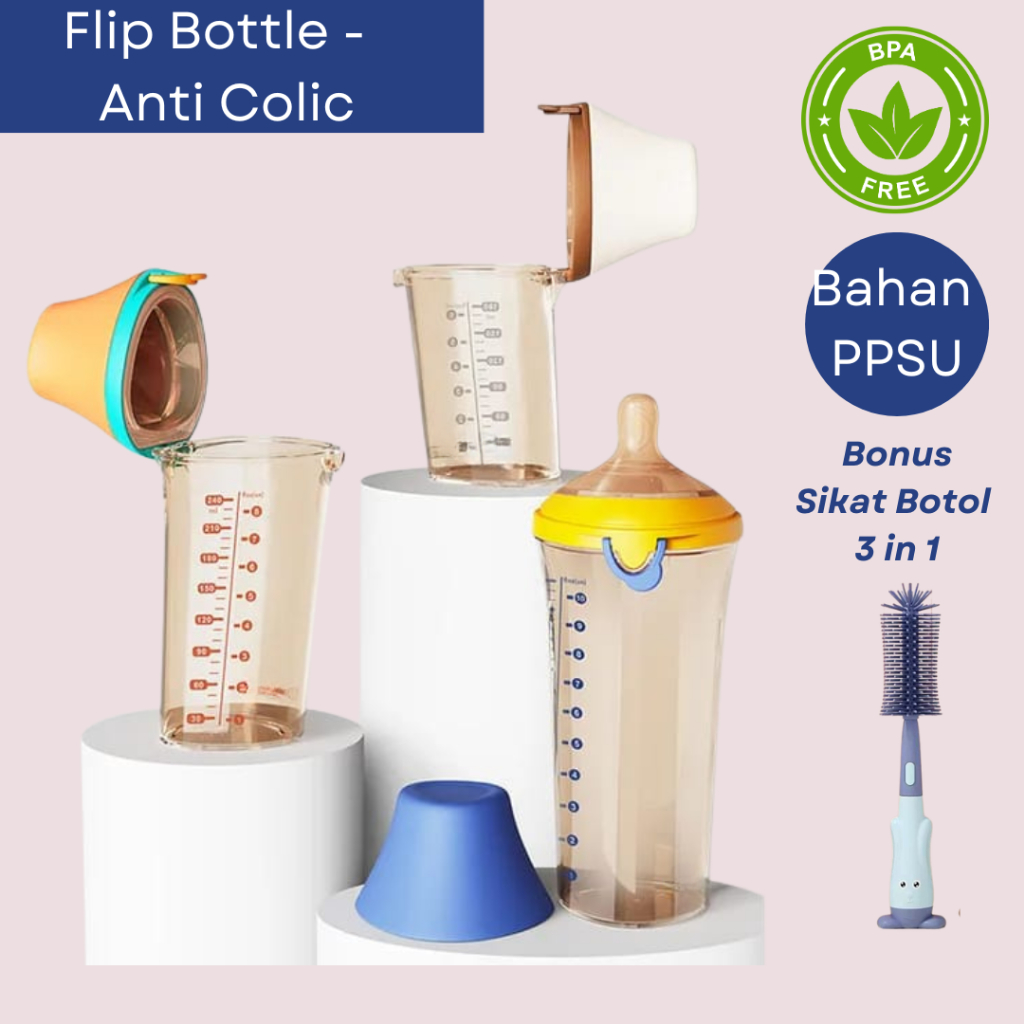 Jual HARCOO ONLINE - Botol Susu PPSU Bayi Anti Kolik Anti Kembung PPSU Flip Cap Baby Bottle BPA ...