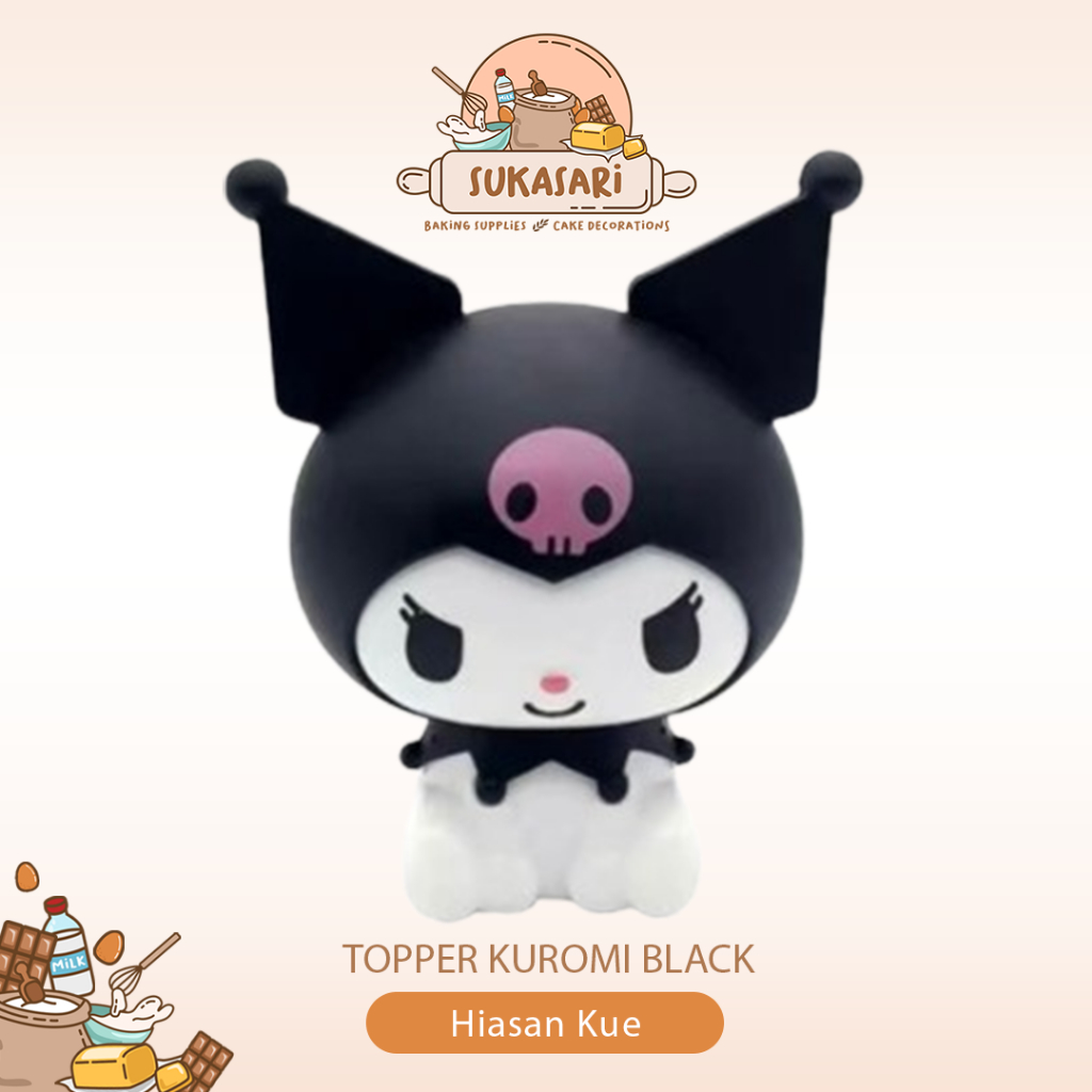Jual Topper Kuromi Black Hiasan Kue Kuromi Hitam Cake toper kuromi ...