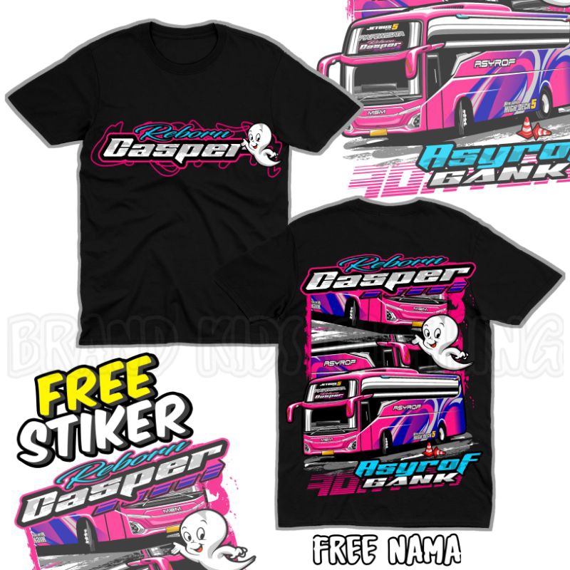 Jual Bisa cod Baju Kaos Anak Anak Bus Casper Jet bus 5 Basuri Telolet ...