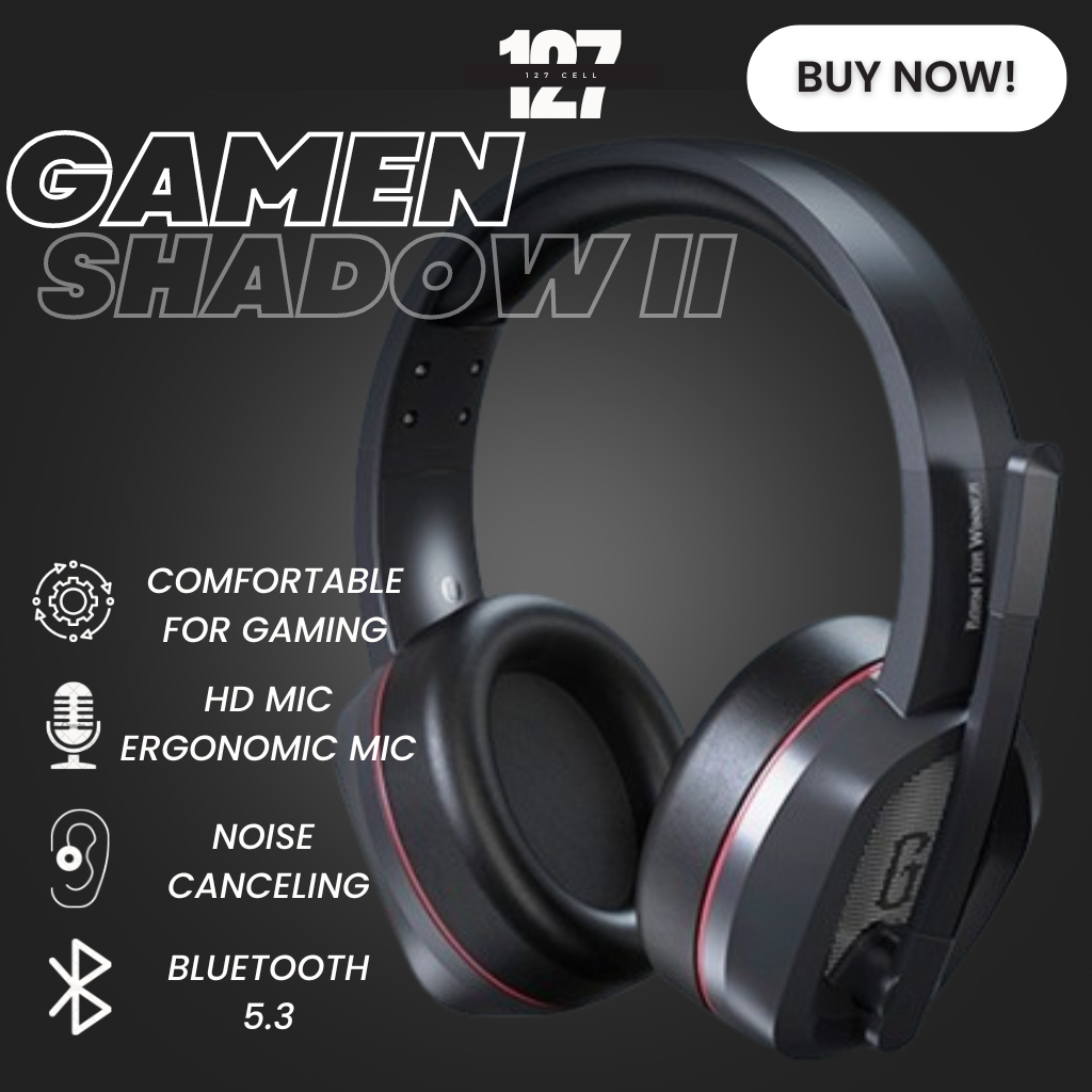 Jual Headphone Bluetooth TWS Tanpa Cable GAMEN Shadow II Wireless Wired ...