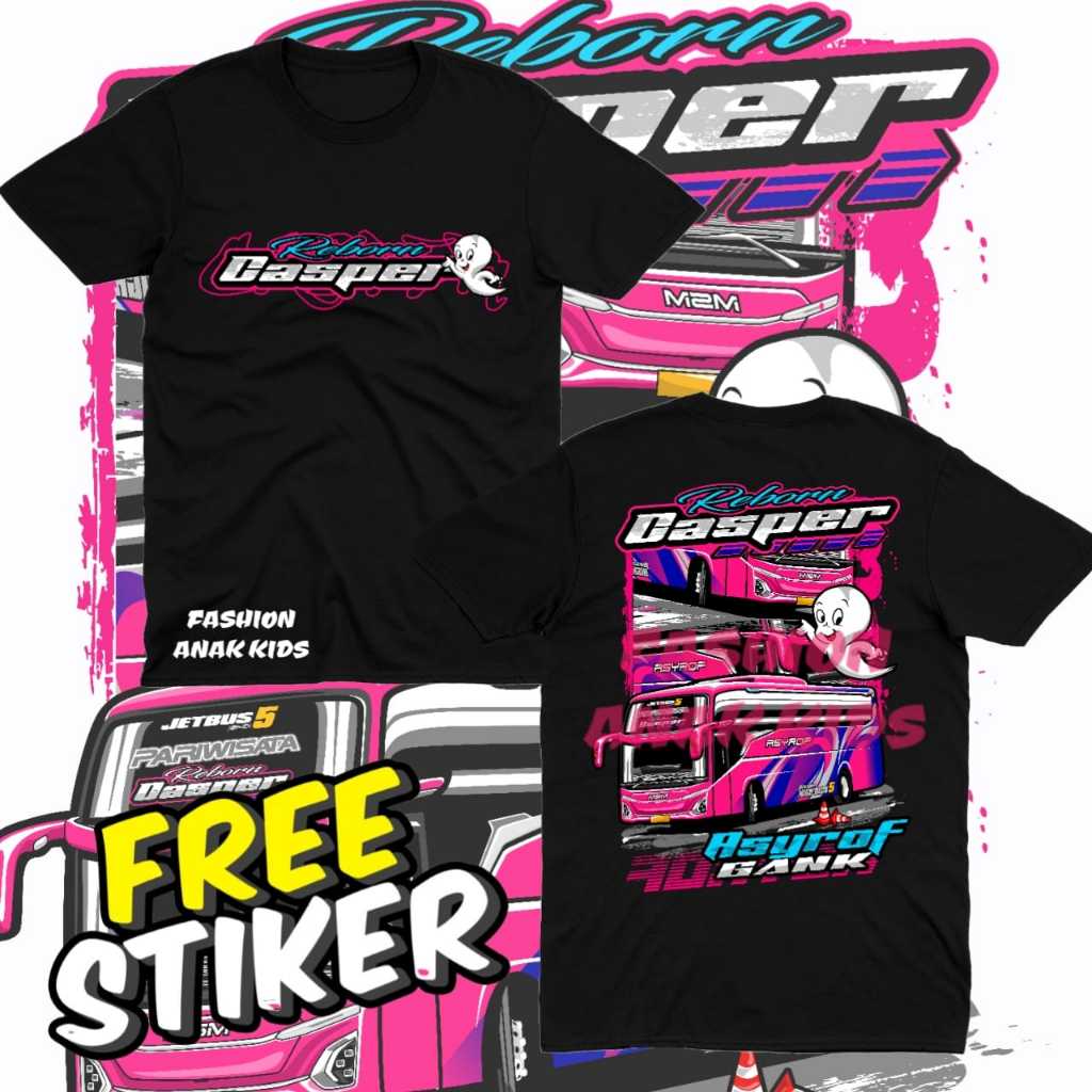 Jual (FREE STICKER) KAOS BAJU ANAK BUS/BUSMANIA CASPER JETBUS 5 MSM ...