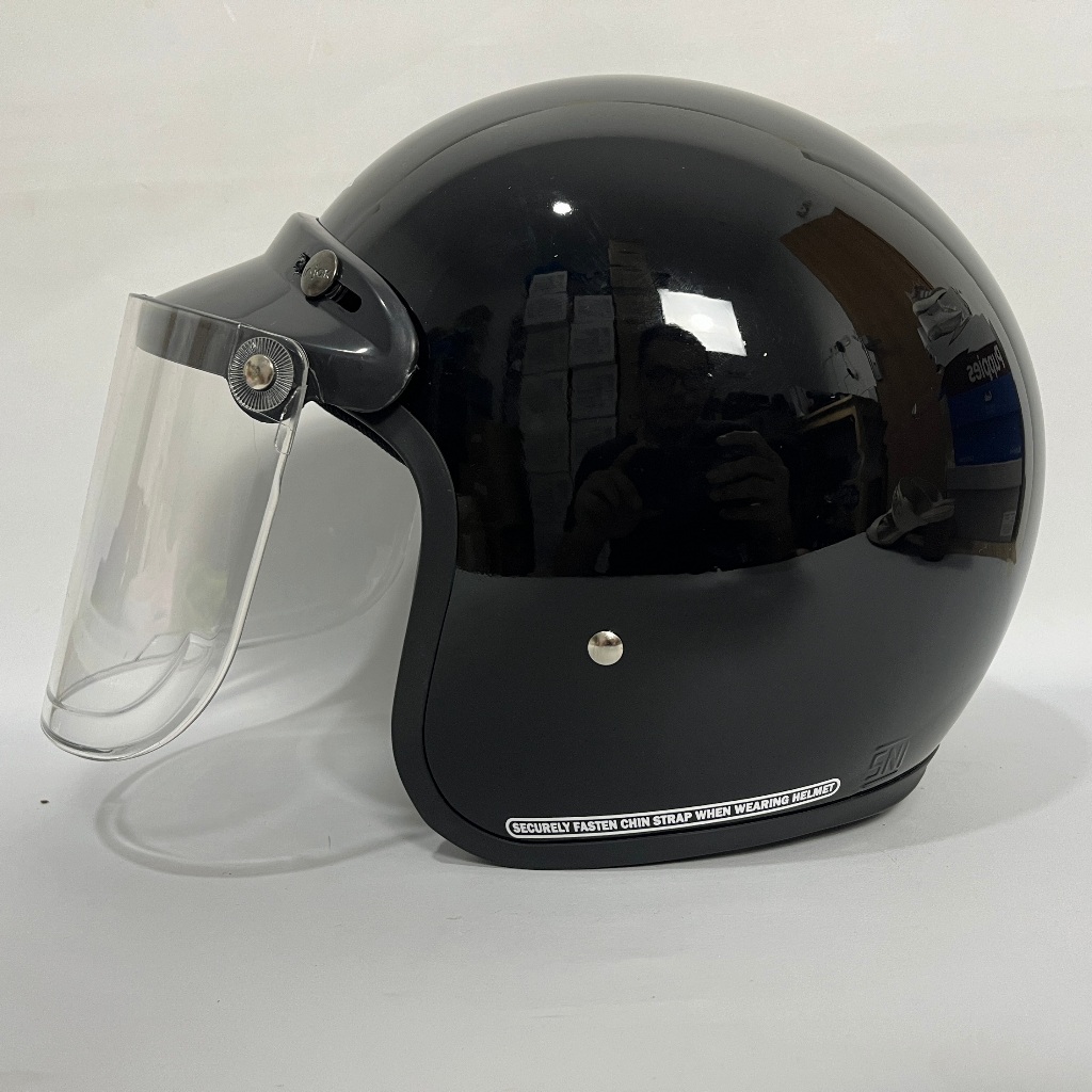 Jual Helm Bogo Classic Hitam Glossy Polos Solid - Helem Helmet SNI ...