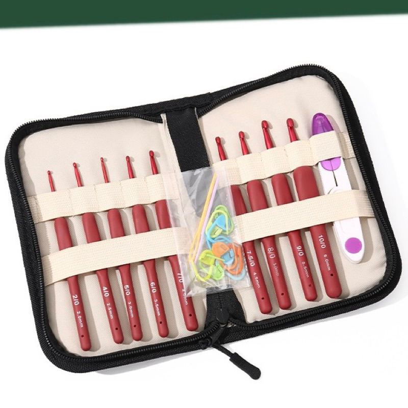 Jual SET ALAT RAJUT / SET HAKPEN CROCHET HOOKS FULL OF PASSION | Shopee ...