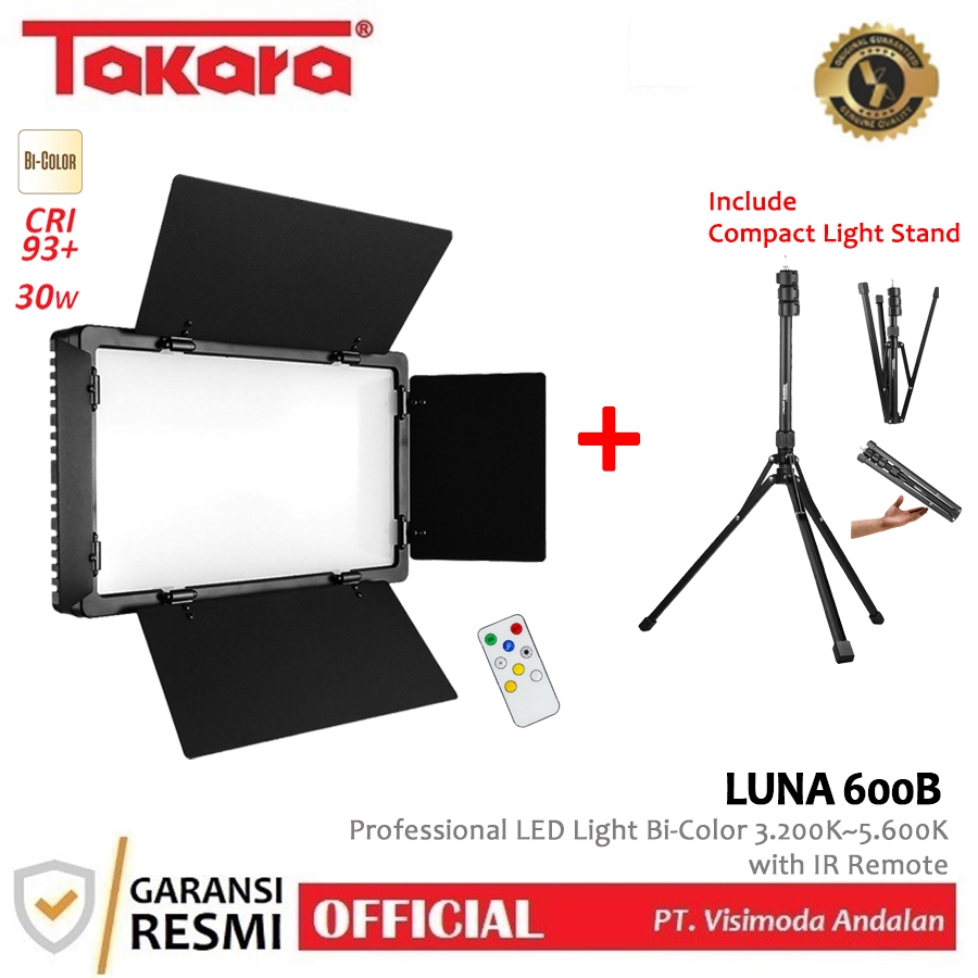 Jual Takara LUNA 600B Bi-Color Video Studio LED Light | Shopee Indonesia