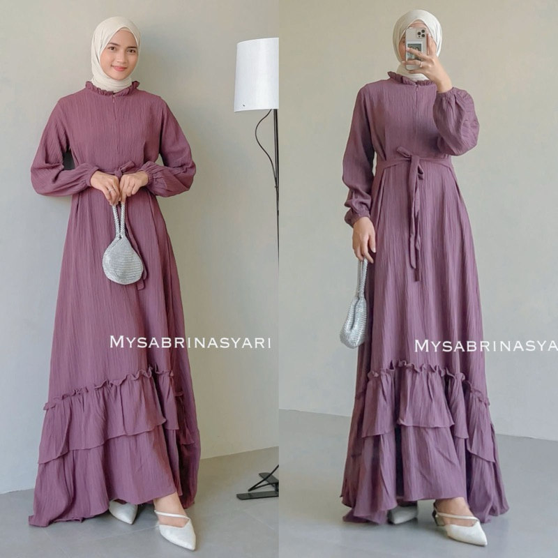 Jual GAMIS ALUNA by SABRINA - DRESS REMPEL BAWAH BAHAN LADY CRUSH ...