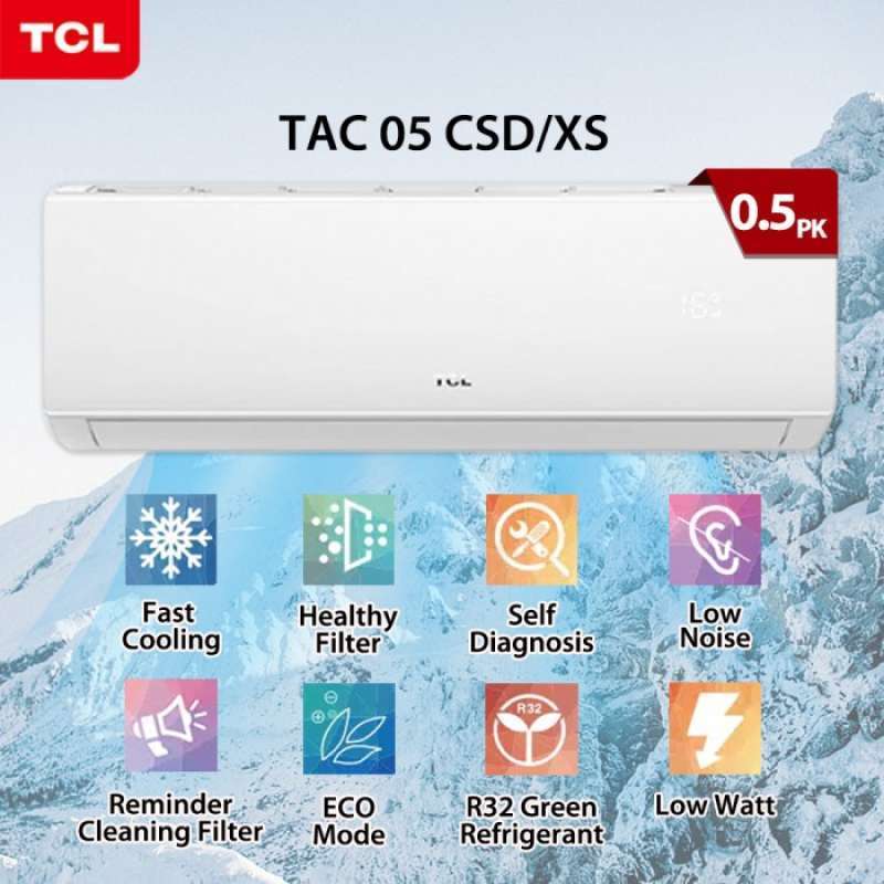 Jual AC TCL 1/2PK TAC-05CSD/XS2 0,5PK STANDAR XS2 | Shopee Indonesia