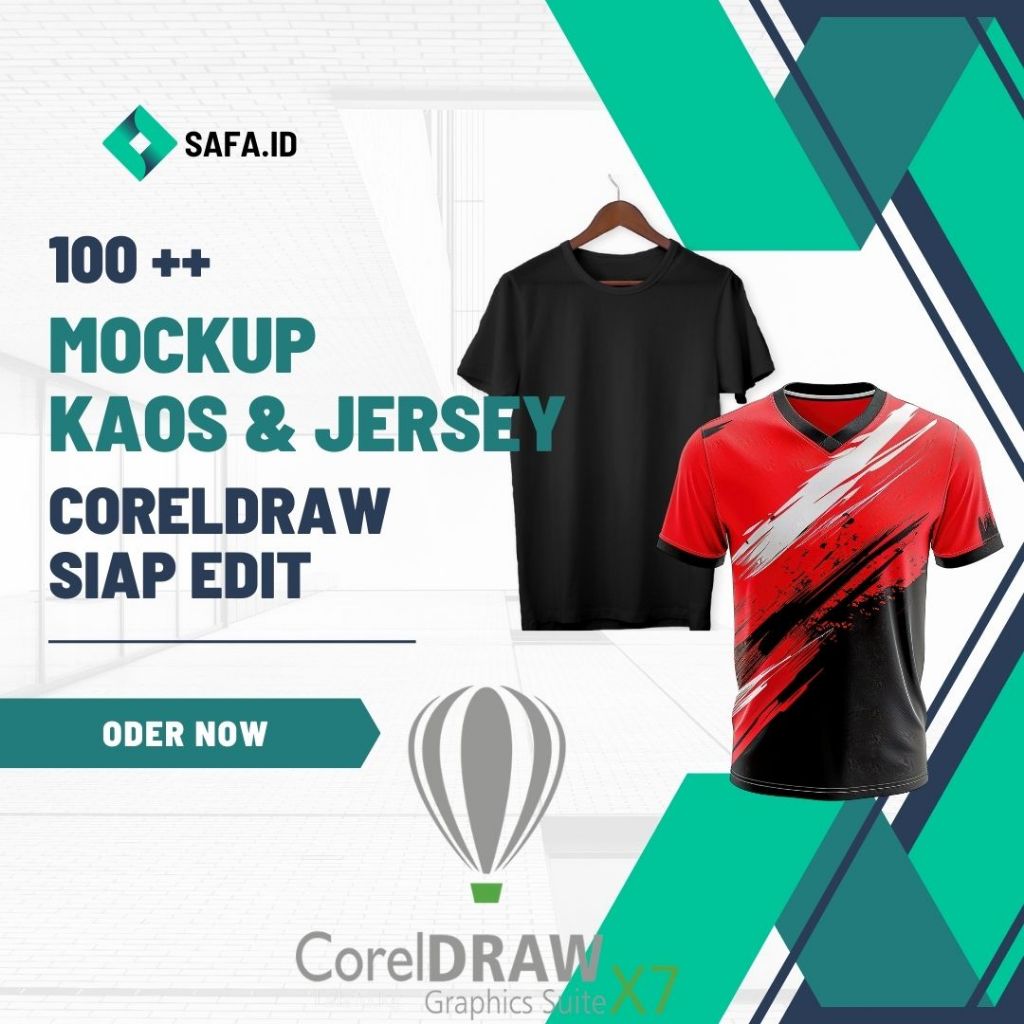 Jual Template Mockup Kaos dan Jersey CorelDraw CDR Komplit Murah ...