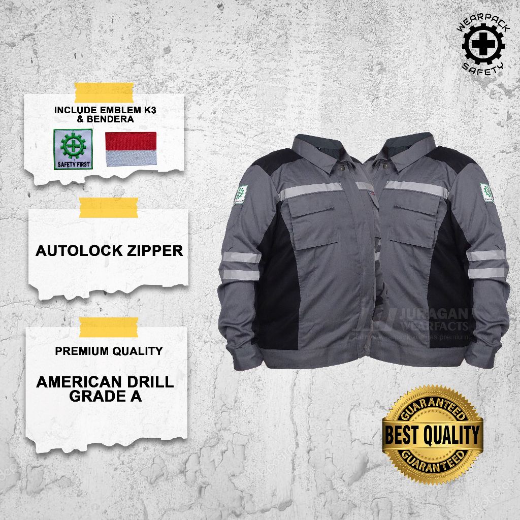 Jual Baju Kerja JUMBO Juragan Wearfacts Warna Abu Tua-Hitam | Shopee ...