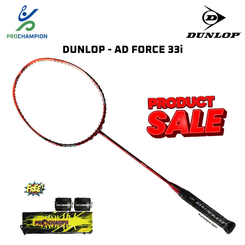 Jual PRODUK SALE ! Raket Badminton Dunlop AD Force 33i Red Orange ...