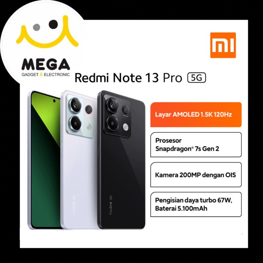 Jual Xiaomi Redmi Note 13 Pro 5G 8GB + 256GB Garansi Resmi Xiaomi ...
