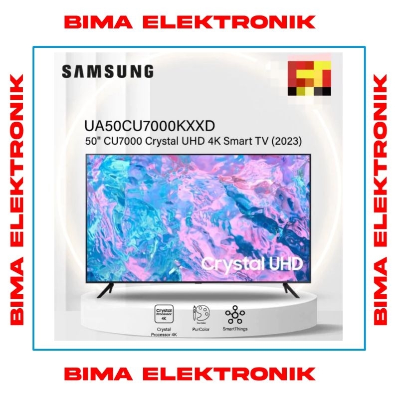 Jual TV Samsung 50inch SMART UA50CU7000 CRYSTAL UHD 4K | Shopee Indonesia