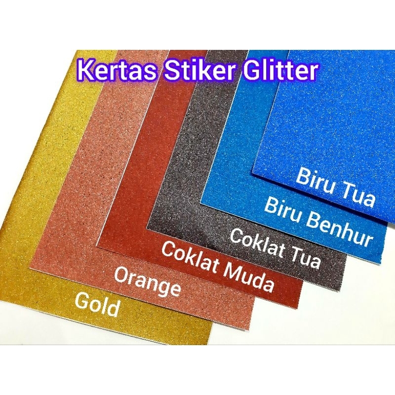 Jual Kertas Stiker Glitter, Sparkling Stickers Paper | Shopee Indonesia