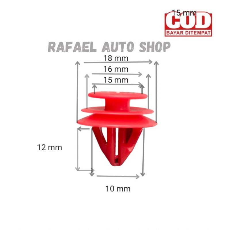 Jual KANCING KLIP PLASTIK PINTU DASBOR DORTIM ORIGINAL UNIVERSAL clip ...