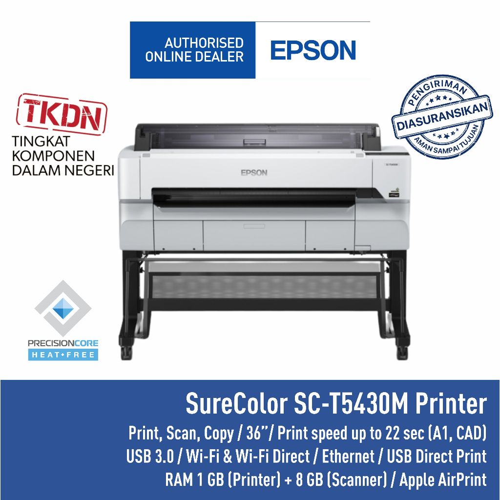 Jual Printer EPSON SURECOLOR SC-T5430M T5430M PRINT SCAN PLOTTER A0 ...
