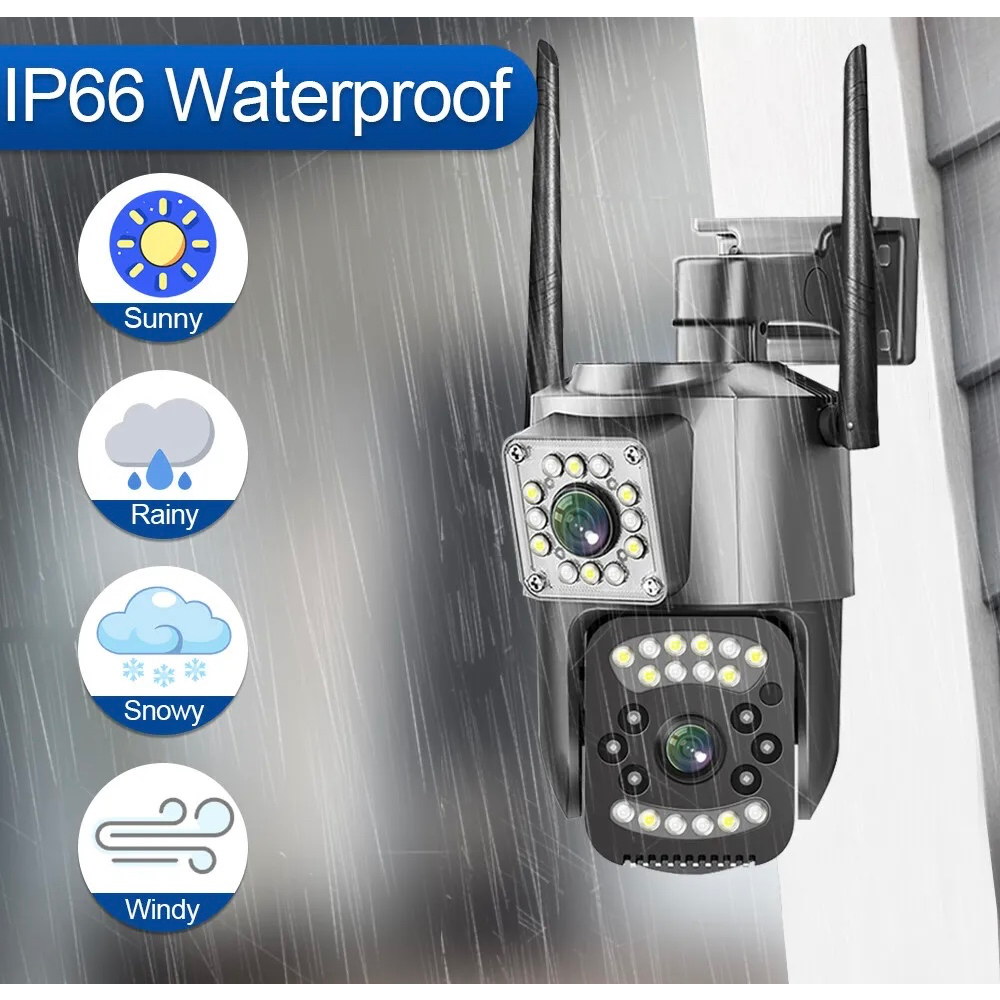 Jual NEW PTZ Camera Speed Dome V380 8MP Double Lensa PTZ ColorVu Double ...