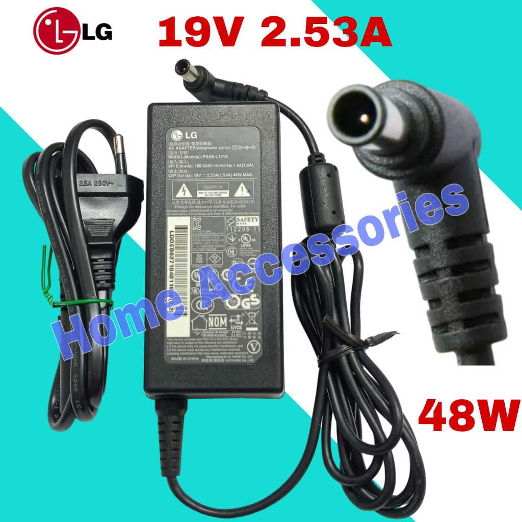 Jual Adaptor Daya 19V 2,53A untuk LG 32 Inci TV 32MB25VQ Lv320DUE ...
