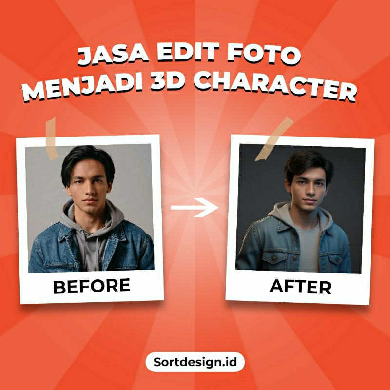 Jual JASA EDIT FOTO MENJADI 3D CHARACTER, DISNEY, PIXAR, ANIME, DSB ...