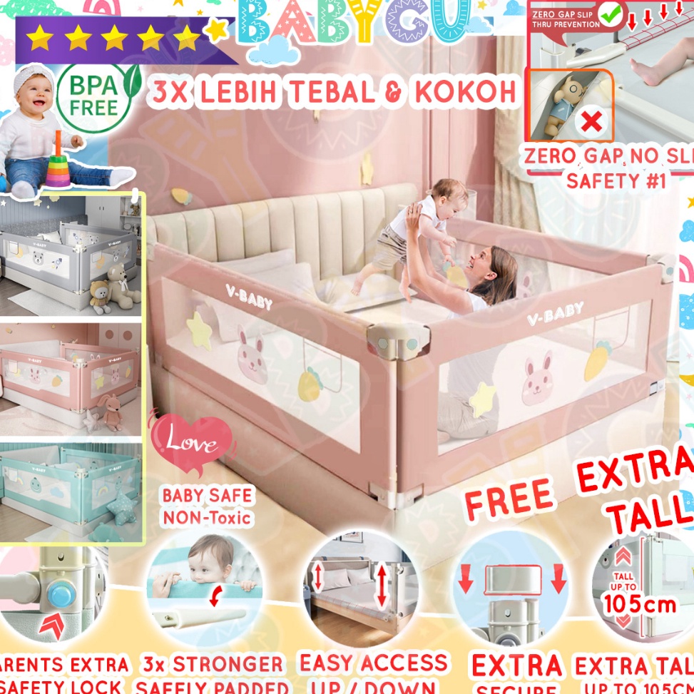 Jual 22 BRANDS FESTIVAL Baby Bedrail Bed Guard Rail Pagar Bayi Anak ...