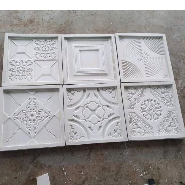 Jual cetakan ornamen dinding masif 30x30cm dan 50x50cm bahan spon eva ...