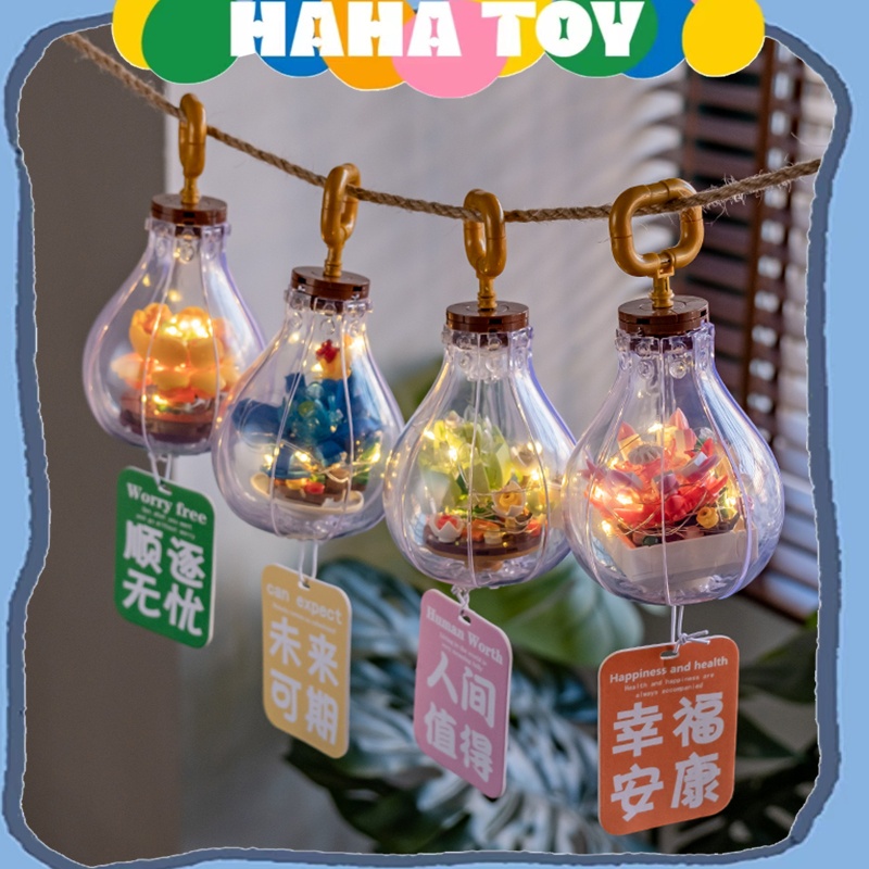 Jual HaHa Toy Balok Susun Mainan DIY Bola Lampu Bricks Blok Bangunan ...