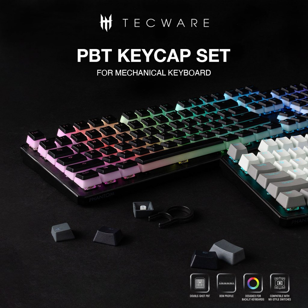 Jual TECWARE Double Shot PBT Backlit Keycaps 110/111 Keys | Shopee ...