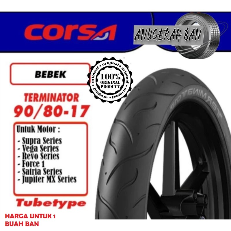 Jual Ban Luar Corsa Terminator 90 /80 x 17- Model SK01 Tubetype- 90 per ...