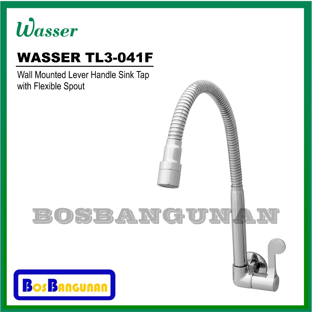 Jual Keran Sink Tembok Angsa Flexibel WASSER TL3-041 F / Kran Dapur ...
