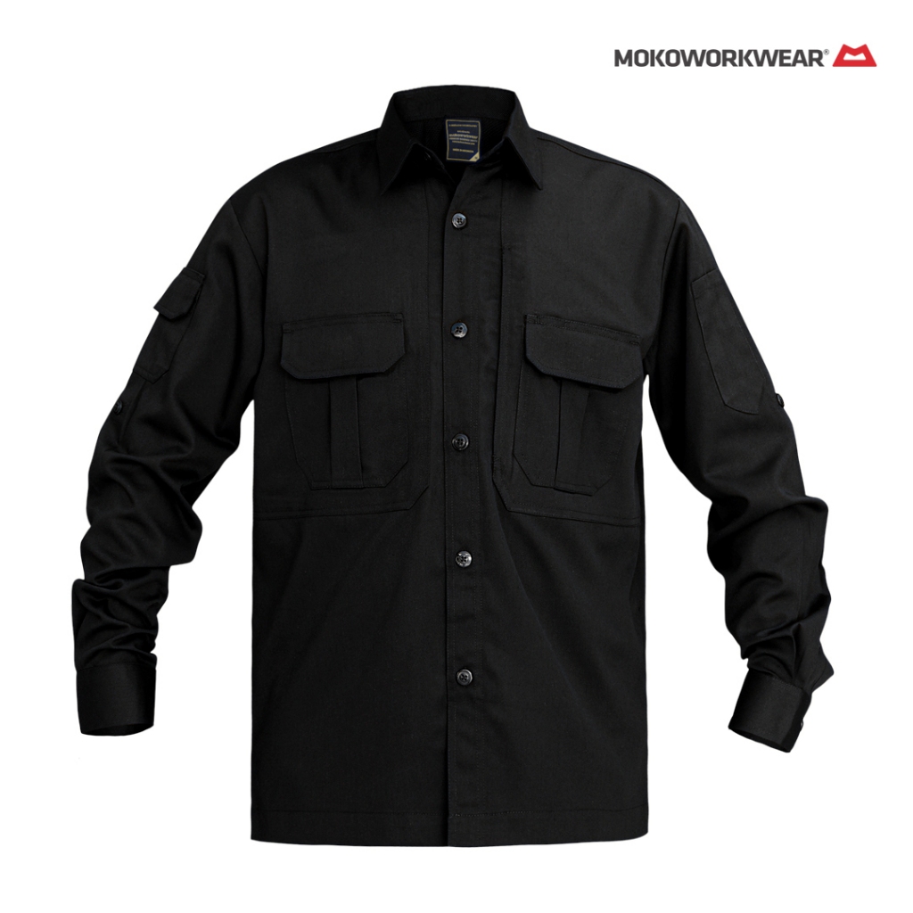 Jual WORKSHIRT HITAM MOKOWORKWEAR KEMEJA TACTICAL BAJU SERAGAM KERJA ...