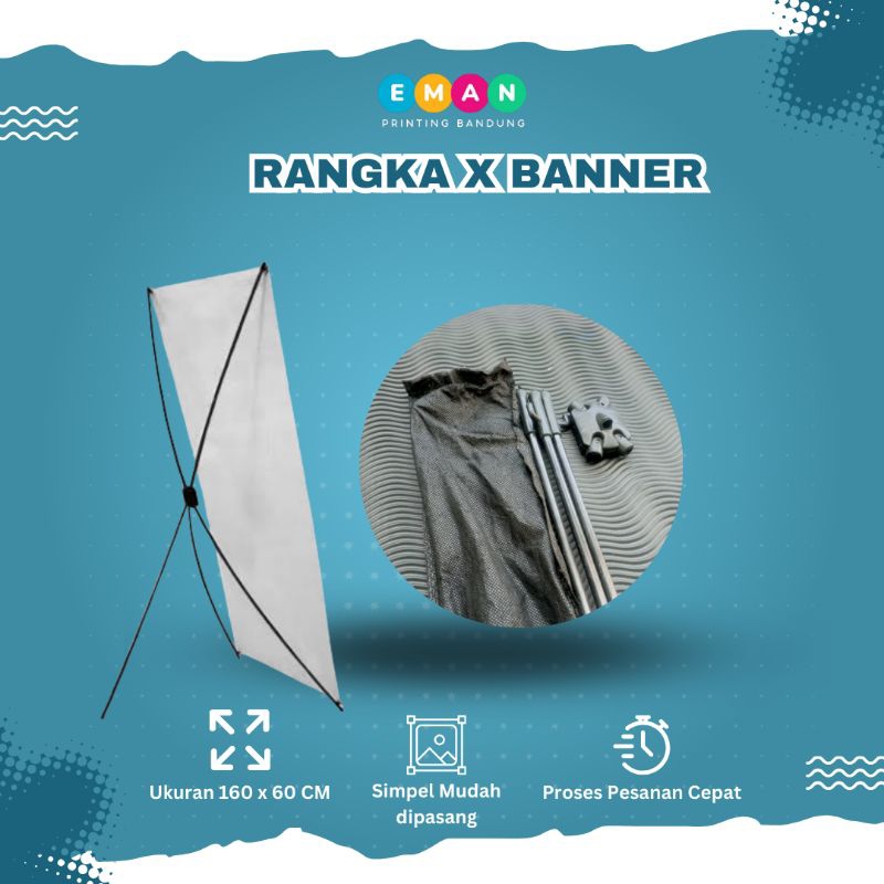 Jual Rangka Tiang Banner Ukuran 160 x 60 CM Bahan Fiber Hitam | Shopee ...