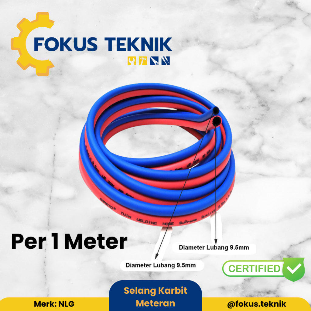 Jual Selang Las Double Twin Welding Hose Blender Las Potong Karbit OXY ...