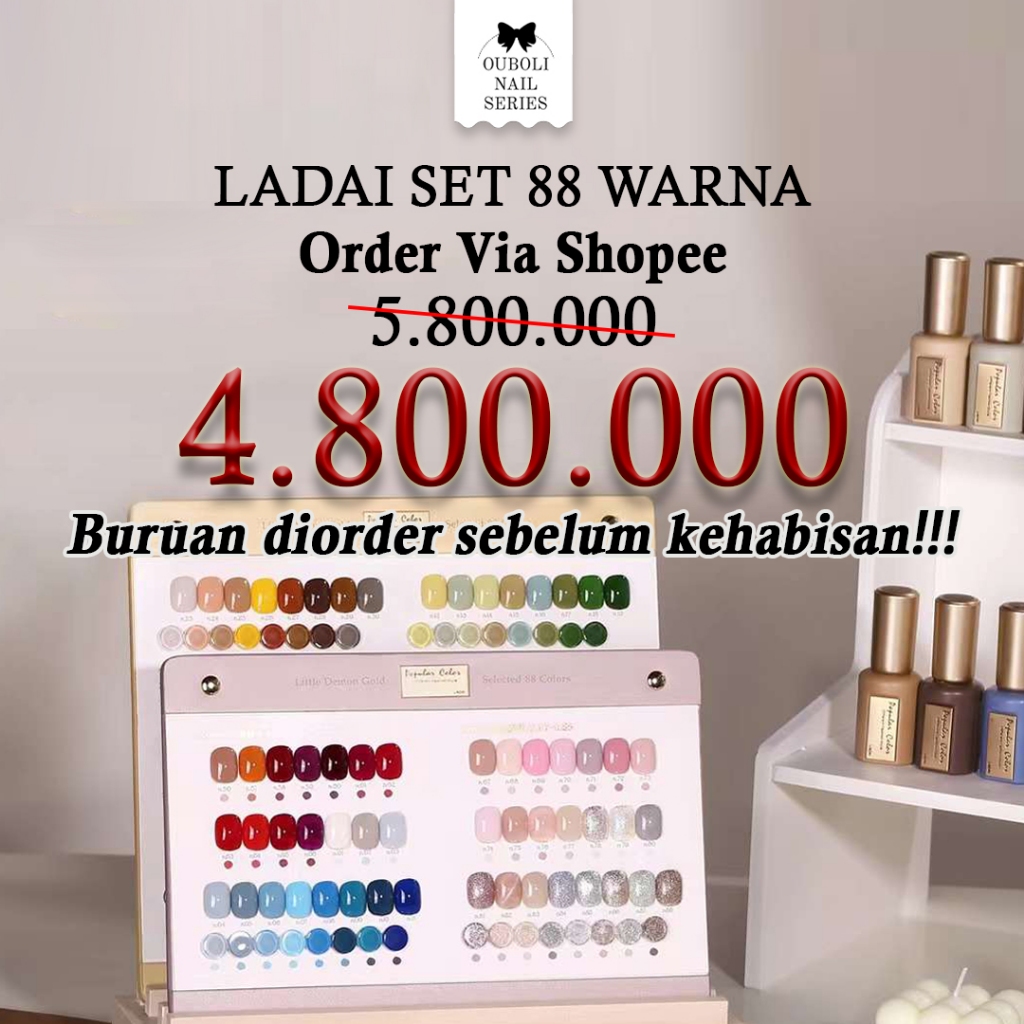 Jual LADAI SET 88 COLORS, OUBOLI PRODUCT WITH CONCEPT ' LUXURY AND ...
