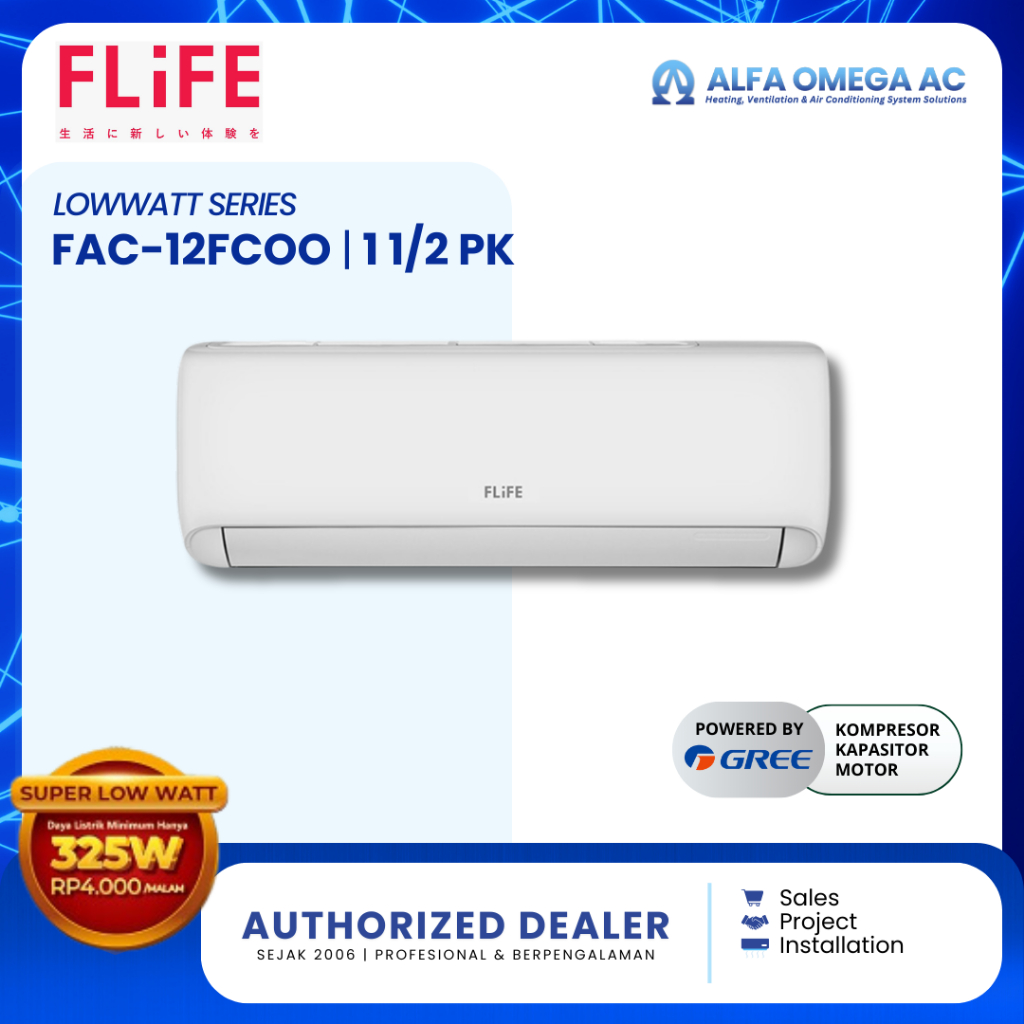 Jual AC FLIFE SPLIT 1 1/2 PK LOWWATT | AC SPLIT 1 1/2 PK FLIFE LOWWATT ...