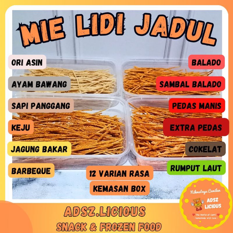 Jual MIE LIDI JADUL BOX 500ML | MIE BITING KURUS GEPENG BOX 500ML ...