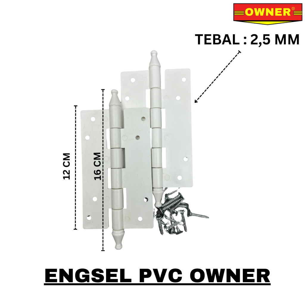 Jual Engsel PVC Per Pasang Owner 4 Inch Plastik Engsel Pintu Plastik ...