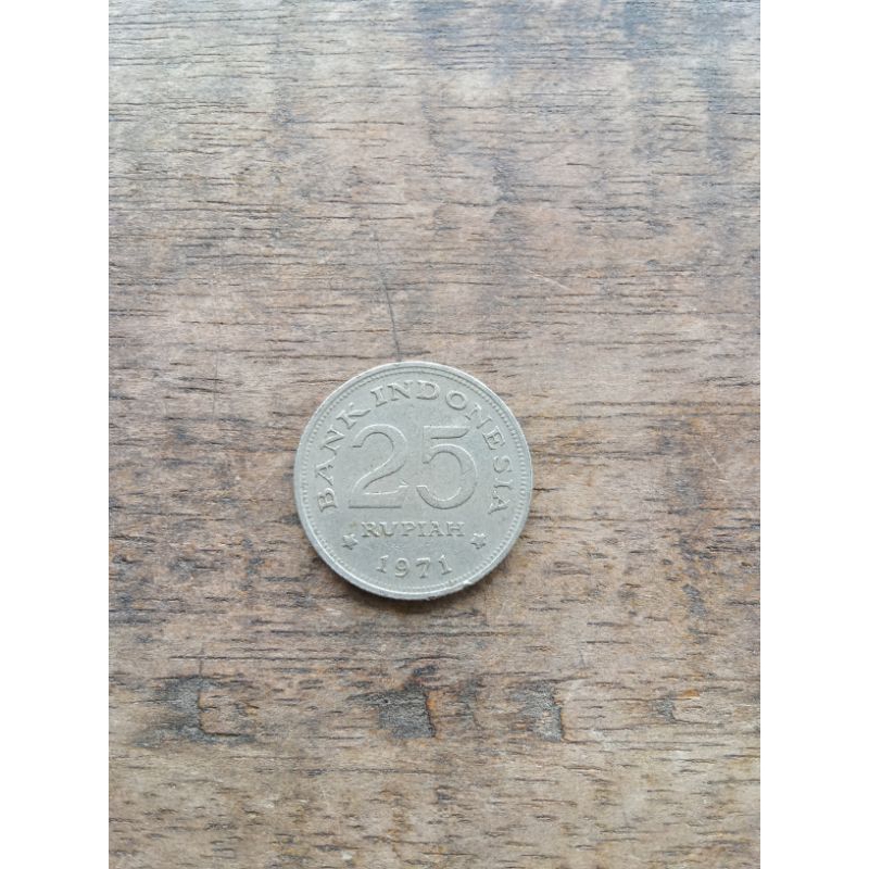 Jual UANG LOGAM KUNO 25 RUPIAH 1971 ASLI BANK INDONESIA | Shopee Indonesia