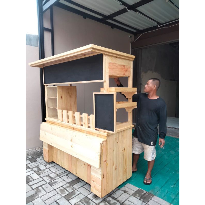Jual booth dimsum /PORTABLE. mini malis tahan lam bahan ful kayu jati ...