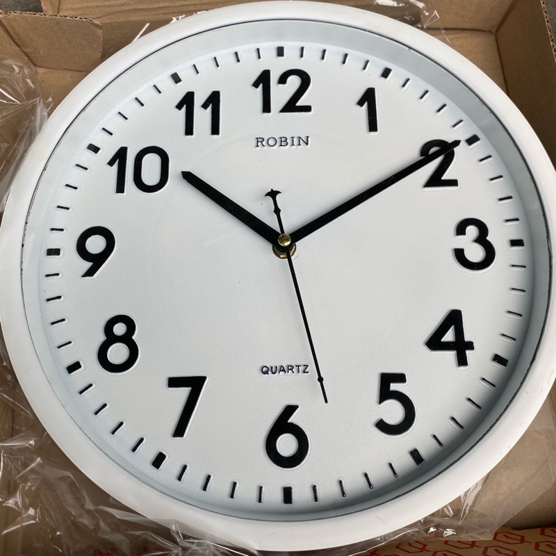 Jual 1048 Jam Dinding Bulat Besar Quartz Merk Robin | Shopee Indonesia