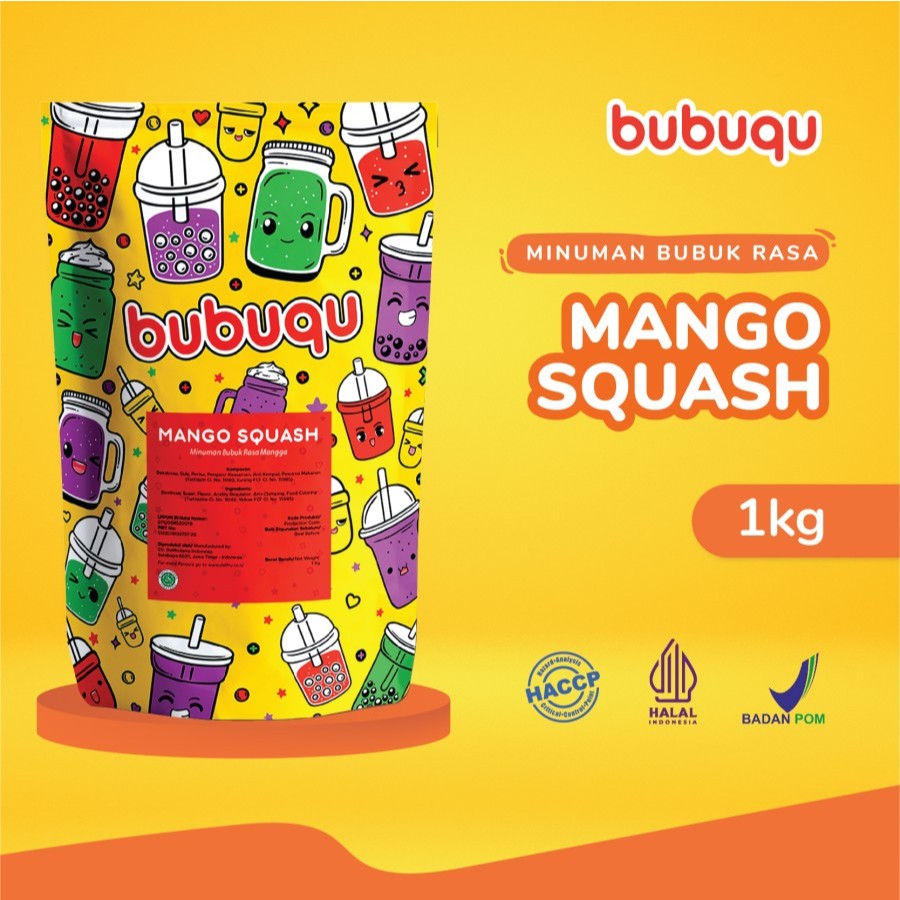 Jual Bubuqu Mango Squash Powder Drink 1 Kg - Bubuk Minuman Mangga ...