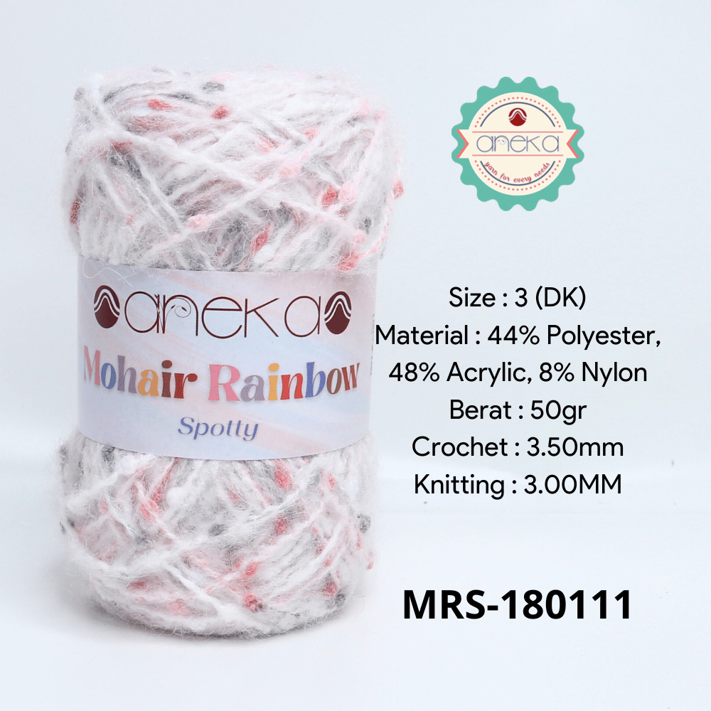 Jual KATALOG - Benang Rajut Mohair Rainbow Spotty Yarn / Bintik Warna ...