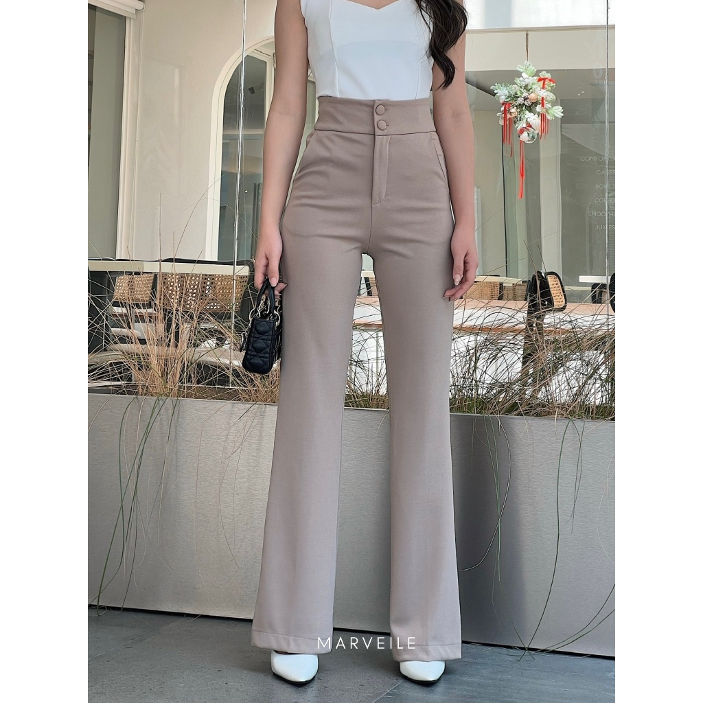 Jual [ Marveile ] Rory Cutbray Highwaist Pants / Cutbray Pants Wanita ...